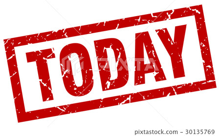 square grunge red today stamp - Stock Illustration [30135769] - PIXTA