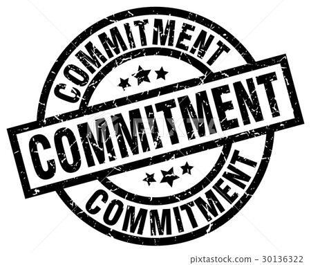 commitment round grunge black stamp - Stock Illustration [30136322] - PIXTA