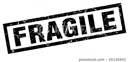 square grunge black fragile stamp - Stock Illustration [30136942] - PIXTA