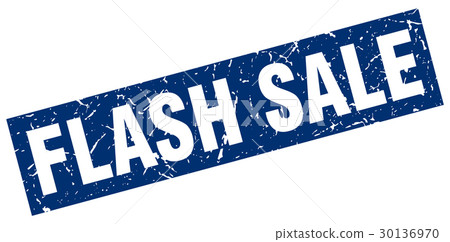 square grunge blue flash sale stamp - Stock Illustration [30136970] - PIXTA