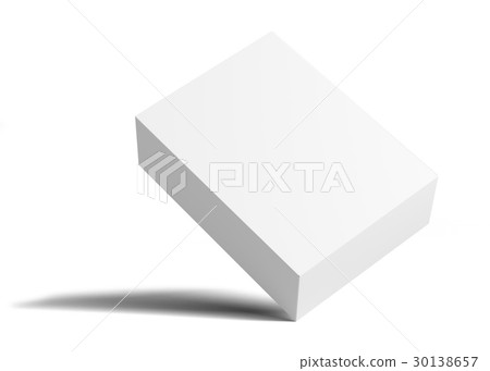White Blank packaging cardboard box is tilted - Stock Illustration ...