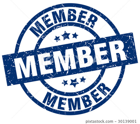 member blue round grunge stamp-插圖素材 [30139001] - PIXTA圖庫