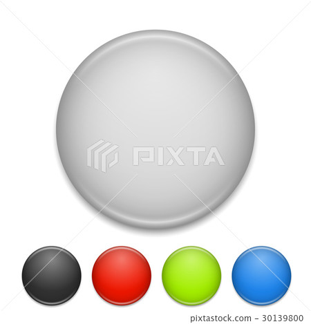 Blank round white and color chest badge template. - Stock Illustration ...
