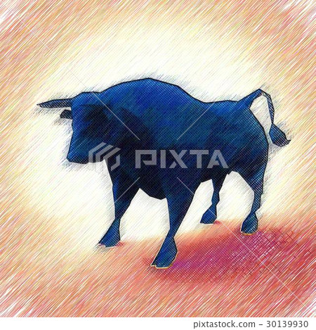 Abstract bull. Drawing style. - Stock Illustration [30139930] - PIXTA