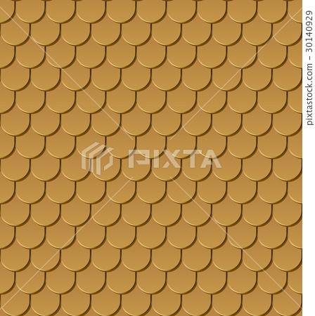 Seamless gold roof tiles vector background. - Stock Illustration ...