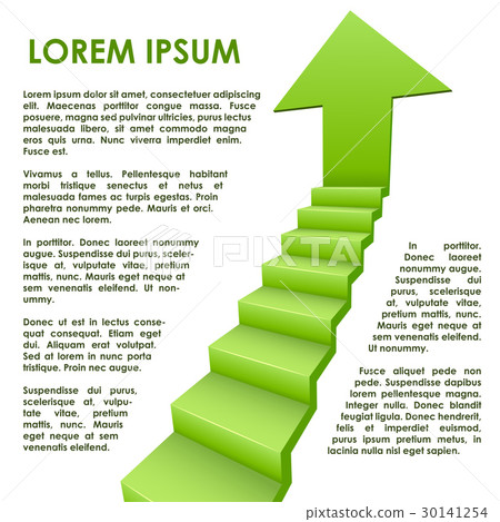Green steps arrow business concept - Stock Illustration [30141254] - PIXTA