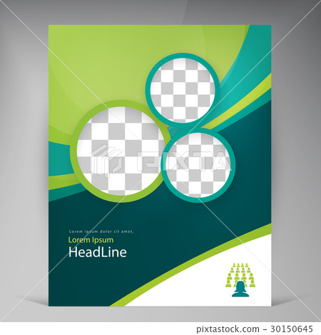 Vector abstract template design flyer, cover with - Stock Illustration ...