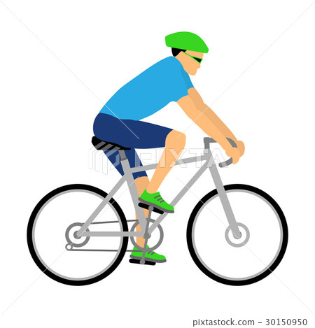 isolated cyclist - Stock Illustration [30150950] - PIXTA