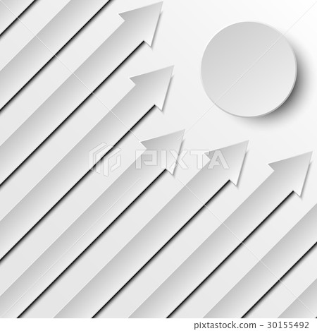 3d grey arrows on grey background with circle - Stock Illustration ...