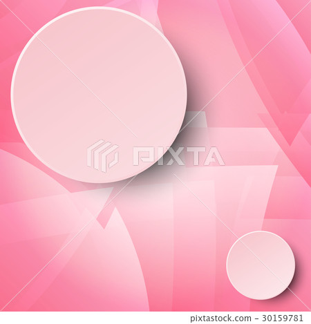 Two 3d pink paper circle label on pink background - Stock Illustration ...