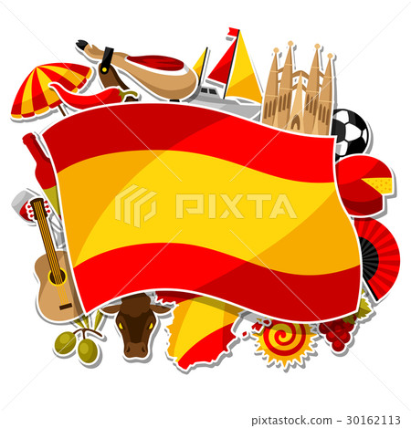 Spain background design. Spanish traditional - Stock Illustration ...