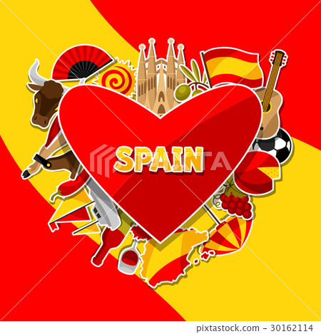 Spain background design. Spanish traditional - Stock Illustration ...
