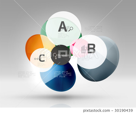 Colorful glossy circle infographics - Stock Illustration [30190439] - PIXTA