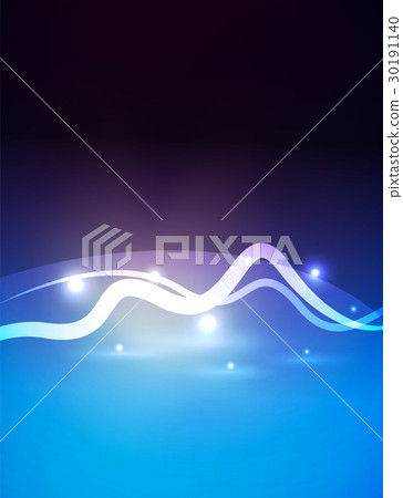 Glowing magic wave line with light effects in - Stock Illustration ...