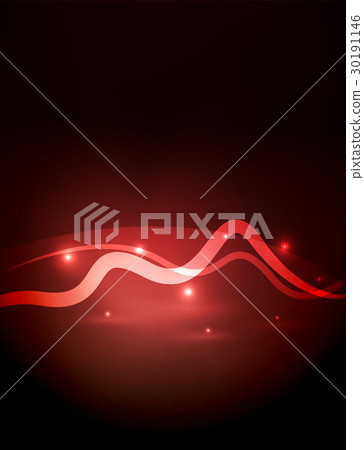 Glowing magic wave line with light effects in - Stock Illustration ...