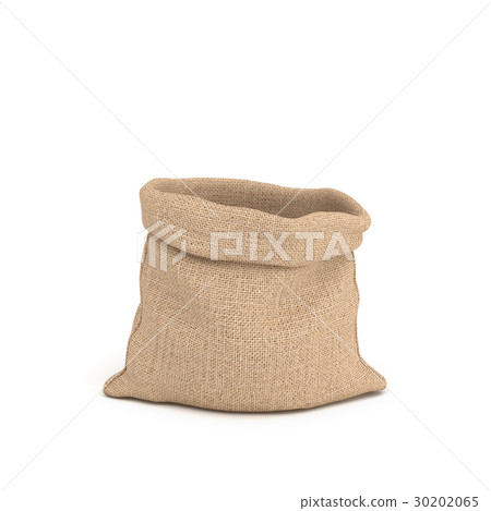 3d rendering of open canvas sacks in front view - Stock Illustration ...