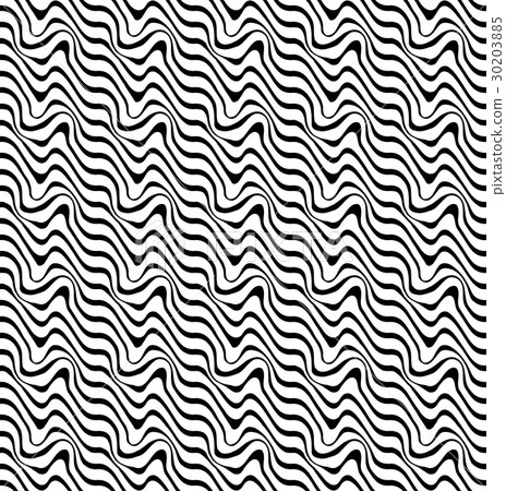 Black and white ripple stripe seamless pattern - Stock Illustration ...