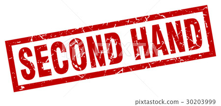 square grunge red second hand stamp - Stock Illustration [30203999] - PIXTA