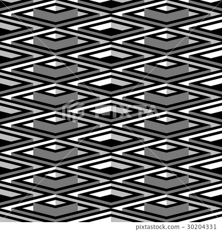 Black and white geometric square seamless pattern - Stock Illustration ...