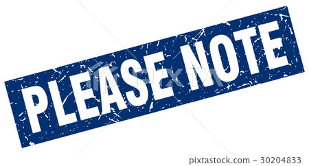 square grunge blue please note stamp - Stock Illustration [30204833 ...