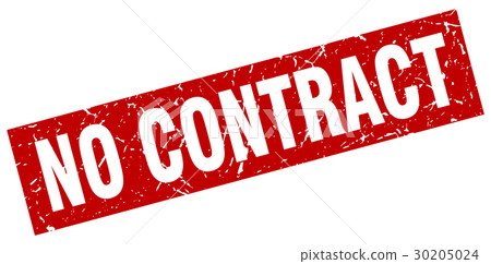 square grunge red no contract stamp - Stock Illustration [30205024] - PIXTA