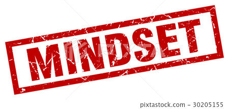 square grunge red mindset stamp - Stock Illustration [30205155] - PIXTA