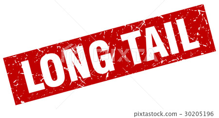 square grunge red long tail stamp - Stock Illustration [30205196] - PIXTA