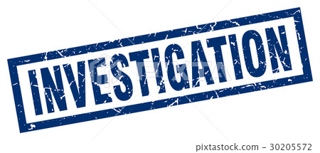 square grunge blue investigation stamp - Stock Illustration [30205572 ...