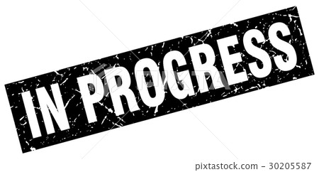 square grunge black in progress stamp - Stock Illustration [30205587 ...