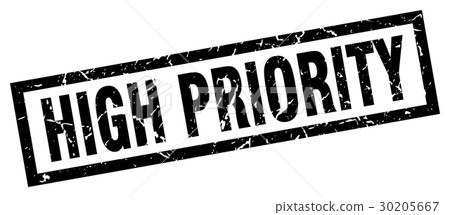 square grunge black high priority stamp - Stock Illustration [30205667 ...