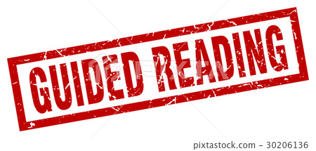 square grunge red guided reading stamp - Stock Illustration [30206136 ...