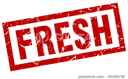 square grunge red fresh stamp - Stock Illustration [30206780] - PIXTA