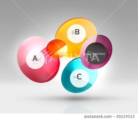 Colorful glossy circle infographics - Stock Illustration [30224313] - PIXTA