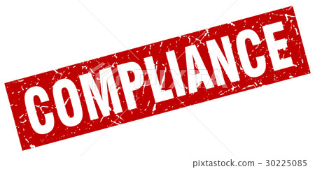 square grunge red compliance stamp - Stock Illustration [30225085] - PIXTA