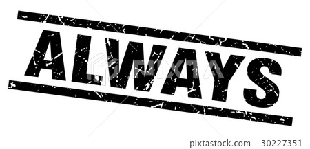 square grunge black always stamp - Stock Illustration [30227351] - PIXTA