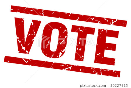 square grunge red vote stamp - Stock Illustration [30227515] - PIXTA