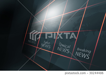 Studio High Tech Display Screen with Multiple Grid - Stock Illustration ...