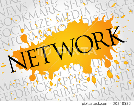 Network word cloud - Stock Illustration [30248523] - PIXTA
