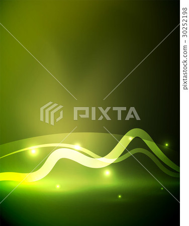 Glowing magic wave line with light effects in - Stock Illustration ...