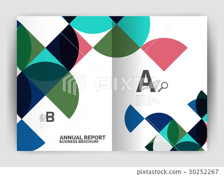 Abstract circle design business annual report - Stock Illustration ...