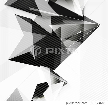 3d triangles and pyramids, abstract geometric - Stock Illustration ...