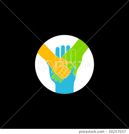 Hands. Symbol of family and togetherness concept - Stock Illustration ...