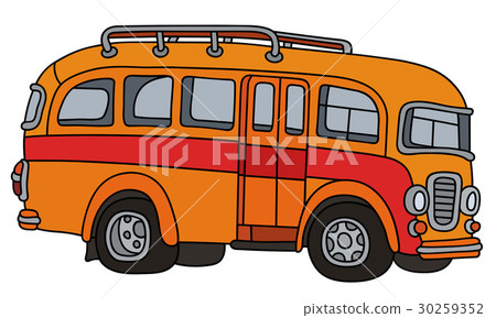 Old orange bus - Stock Illustration [30259352] - PIXTA