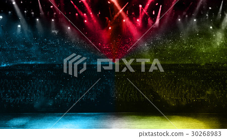concert spotlight color red yellow and blue-插圖素材 [30268983] - PIXTA圖庫