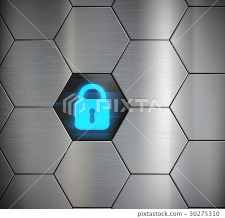 glowing clock security system. - Stock Illustration [30275310] - PIXTA