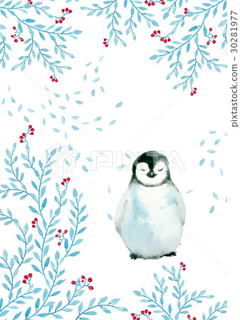 Snowflake penguin pattern background illustration - Stock Illustration ...