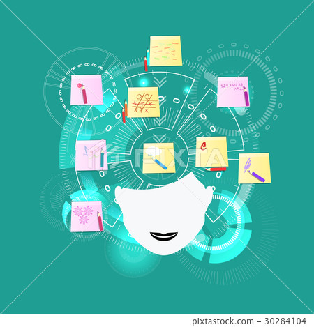 Women s thoughts in my head - Stock Illustration [30284104] - PIXTA