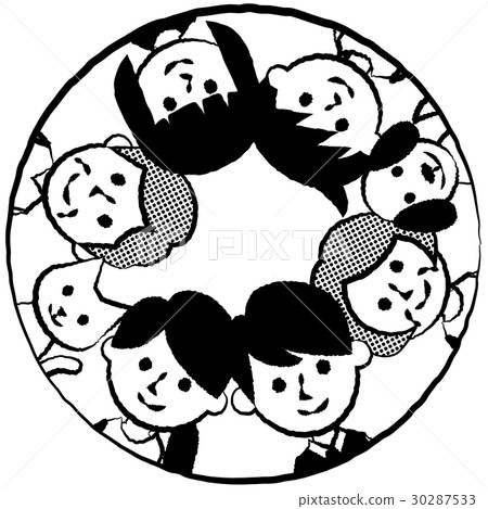 Family 3 generations inner circle - Stock Illustration [30287533] - PIXTA