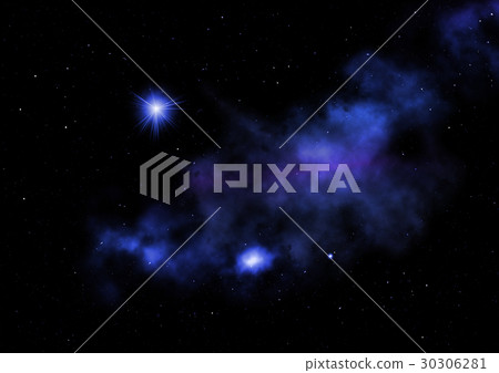 Small part of an infinite star field. 3D rendering - Stock Illustration ...