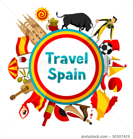 Spain background design. Spanish traditional - Stock Illustration ...